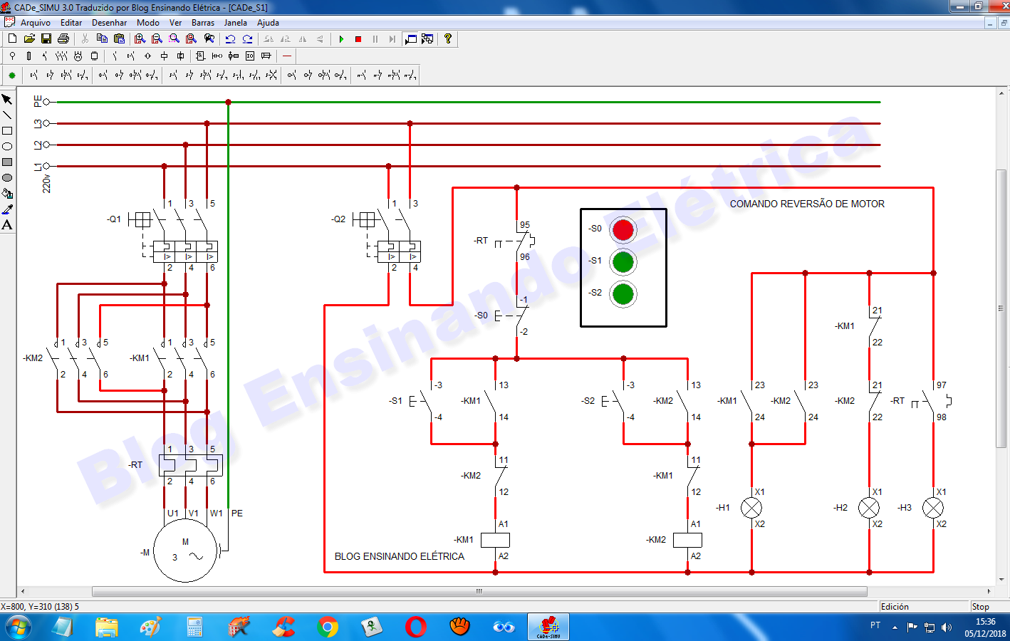 Aprender Linguagem LADDER - Partida de Motor com Reversão [no CLP ...