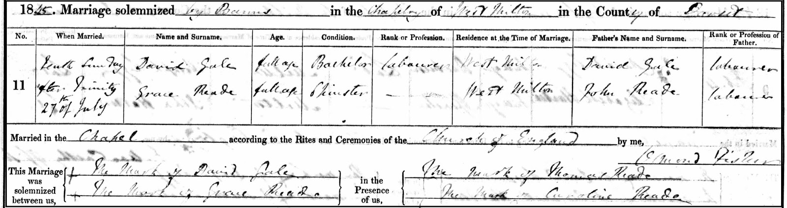 Our Loader & Northover Family Trees from Dorset, England.: PART 10:GALE ...