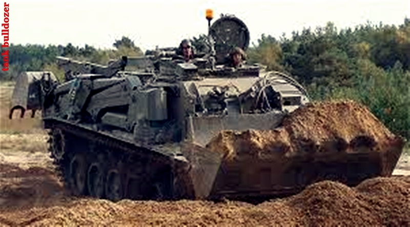 វិទ្យាសាស្រ្តយោធាកម្ពុជា: រថក្រោះធុន Tank Bulldozer- Armored bulldozer