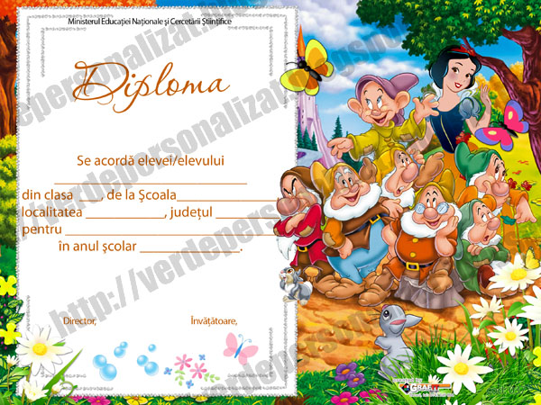 verde personalizat: Diploma scolara model S037