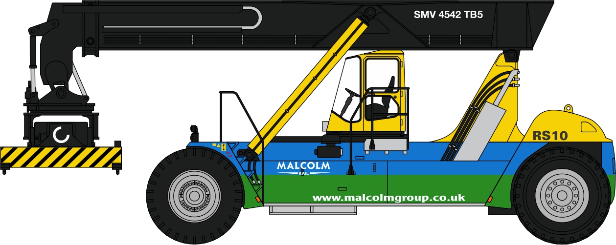 Andrew's Main South Line: Oxford Diecast OO reach stacker
