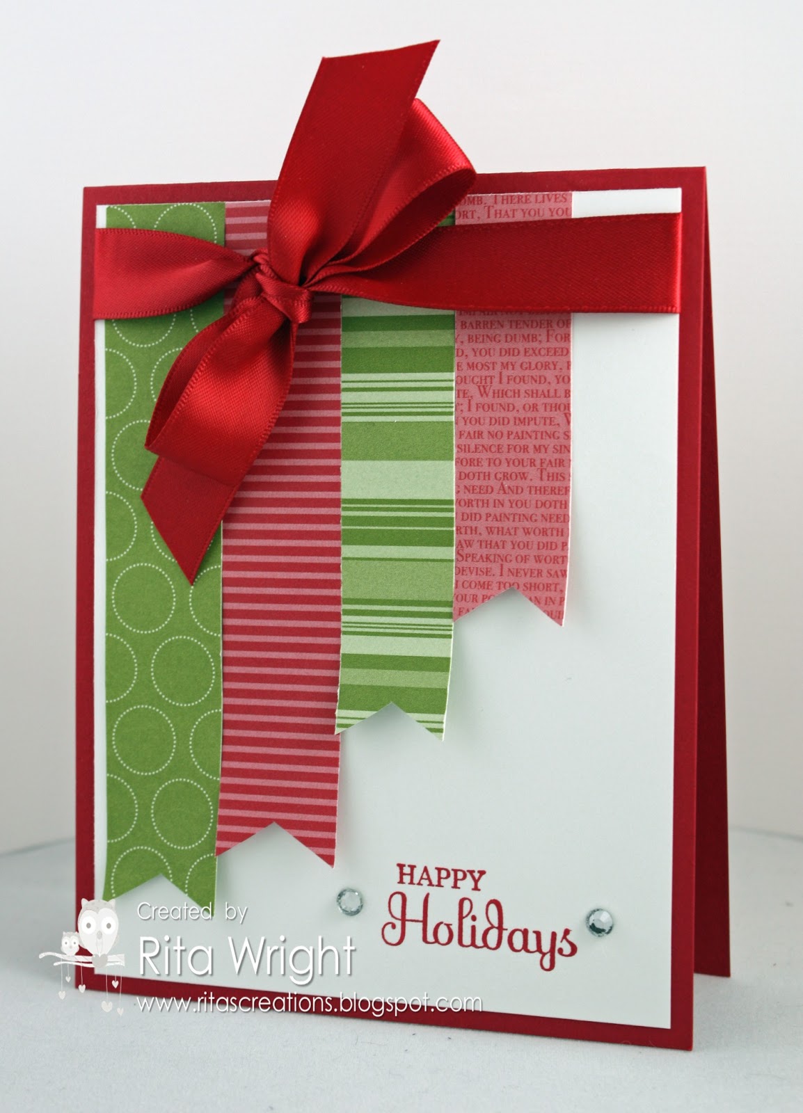 Rita's Creations: Scrap Card Sunday Christmas