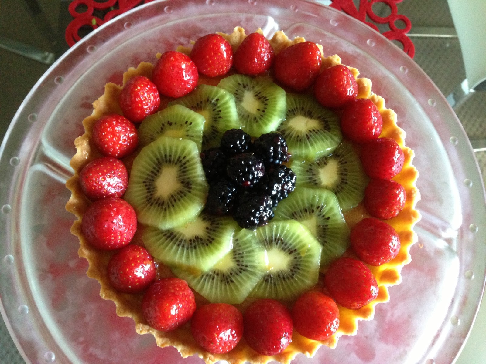 Cookie's Kitchen: Mixed fruit Frangipane tart