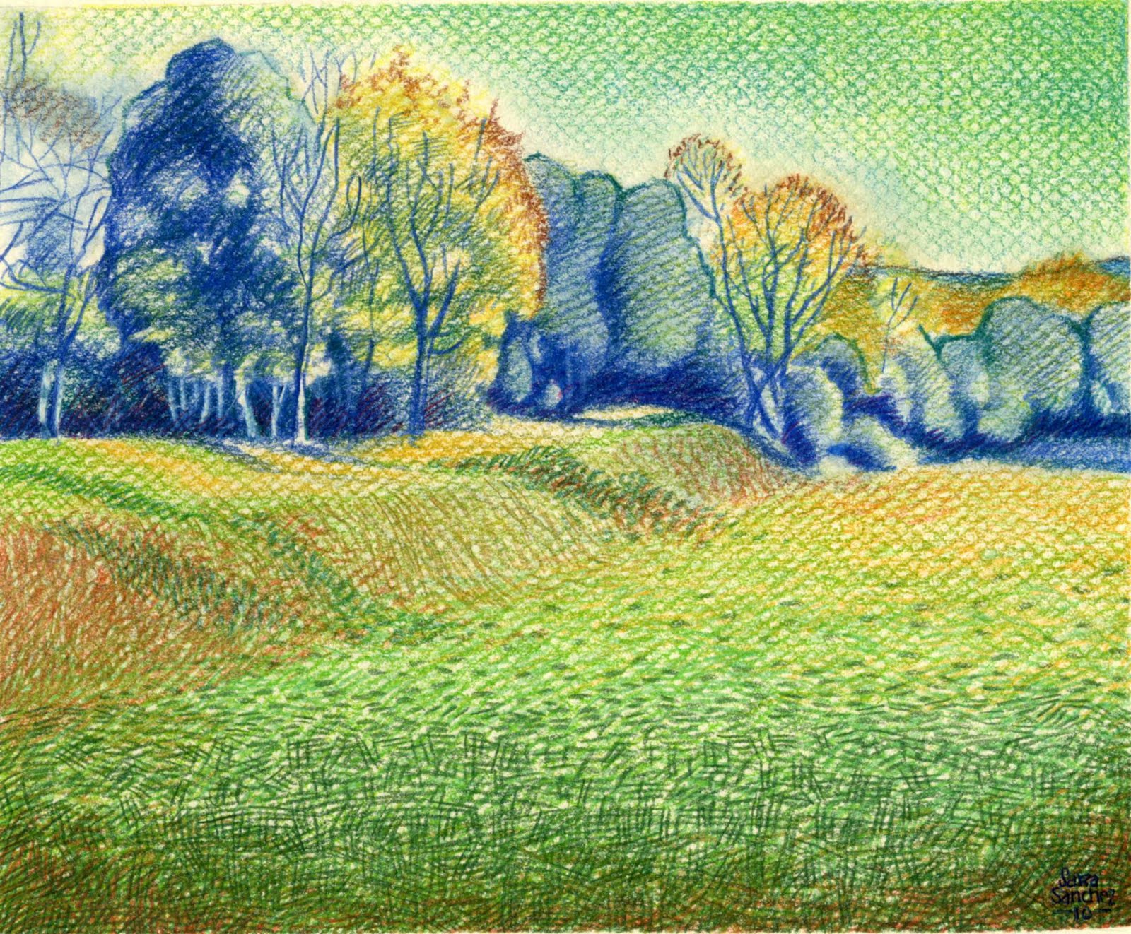 Dibujos paisajes a color - Imagui