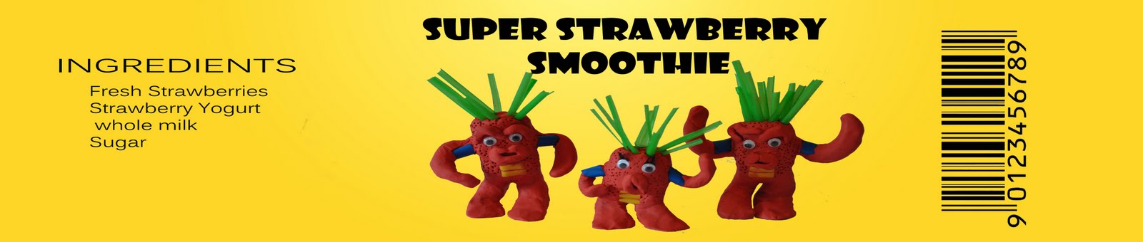 Super Strawberry Smoothie: SUPER STRAWBERRY SMOOTHIE LABEL