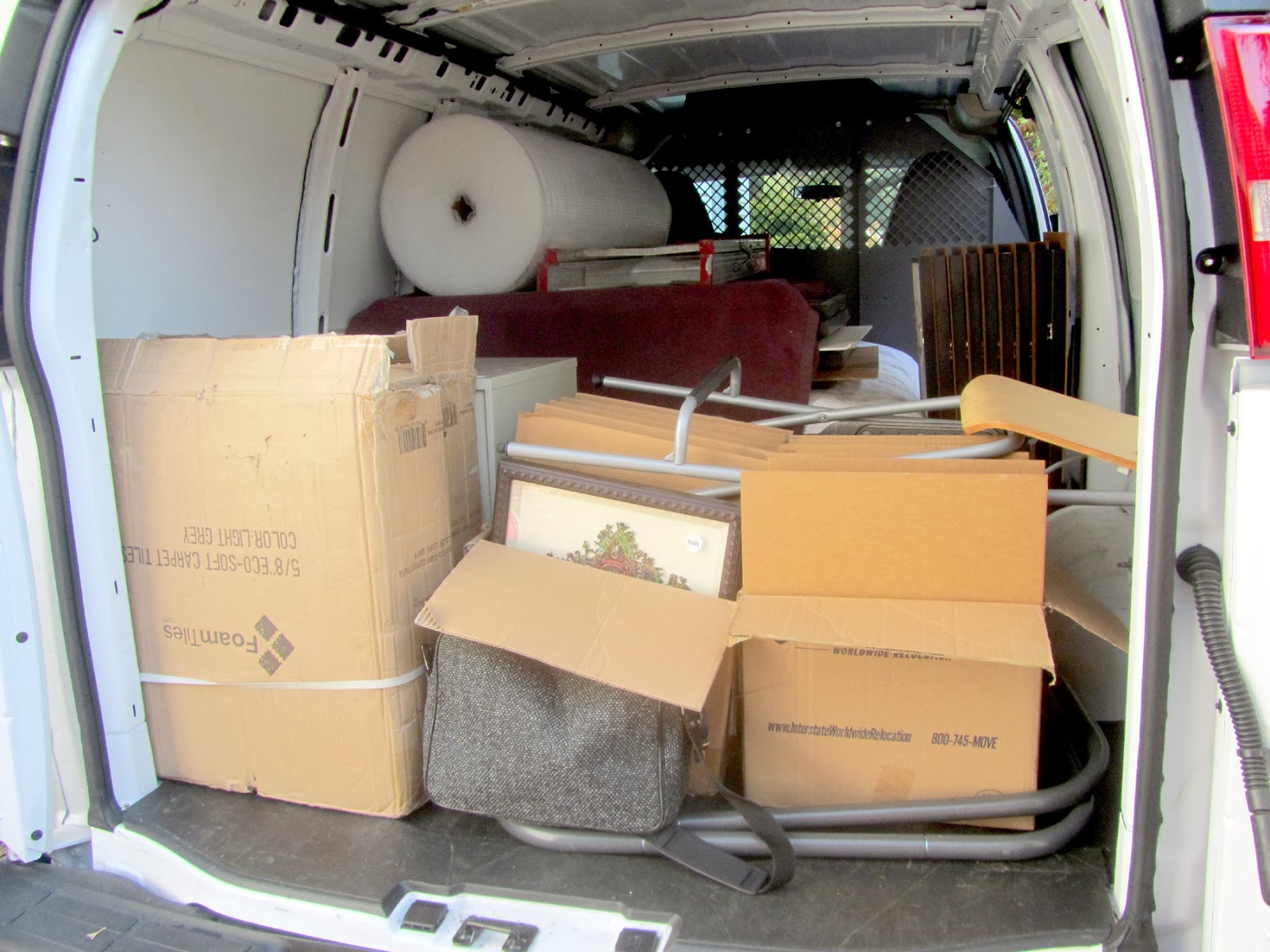 Art In Stitches: Packed Cargo Van!