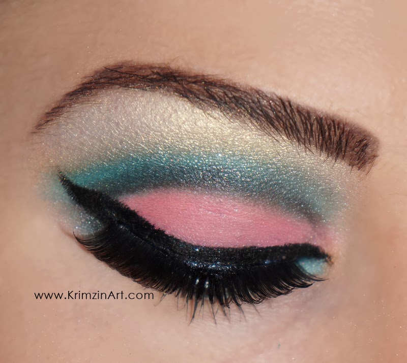 Krimzin Art: Pink & Blue Cut-Crease VIDEO TUTORIAL 2/20/14