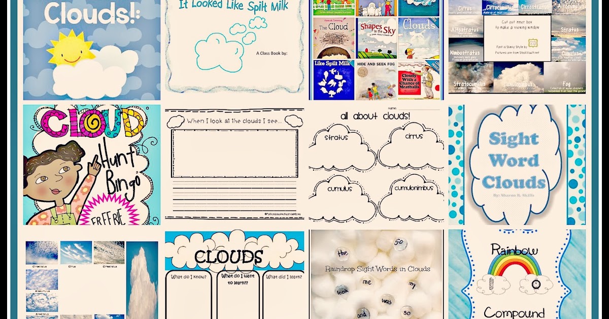 Kindergarten: Holding Hands and Sticking Together: All about CLOUDS