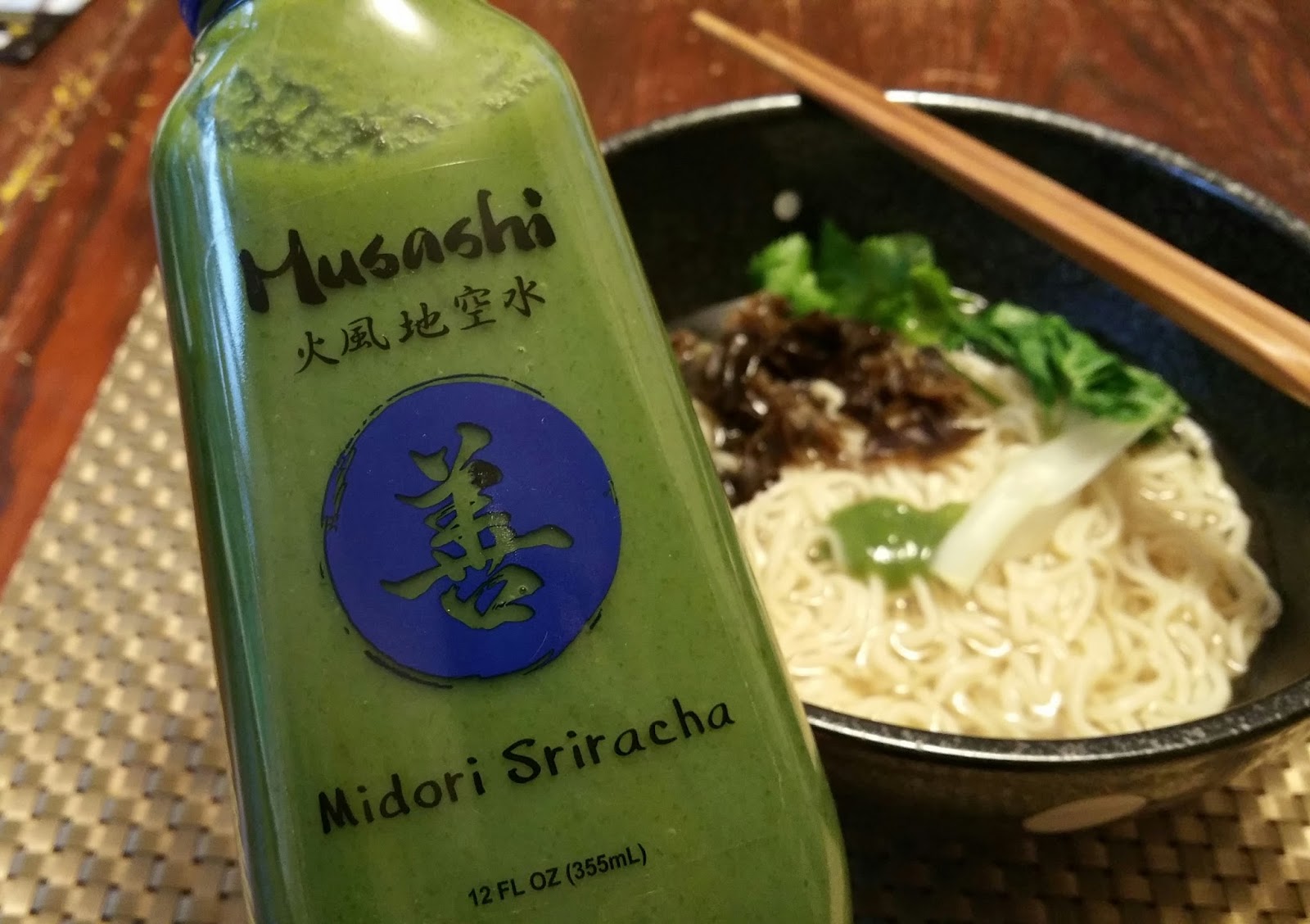 Hint of WASABI: Ramen Noodles with Black Fungus + Midori Sriracha