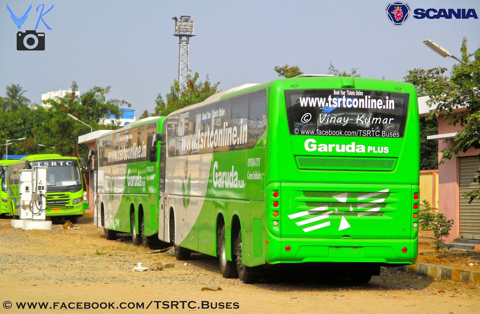 TSRTC BIO DIESEL SCANIA GARUDA PLUS BUSES