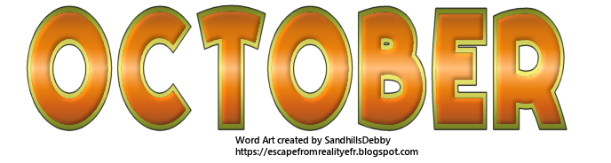 Escape From Reality Blog: FTU Halloween Word Art by Debby