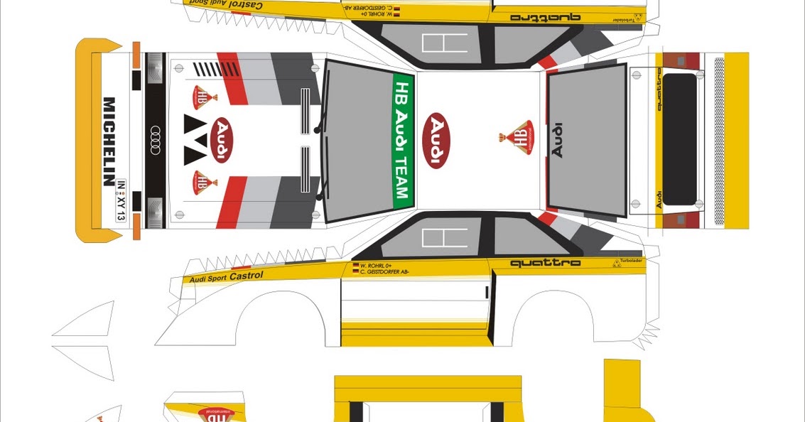 SP. Papel Modelismo: PaperCraft - HB Audi Team