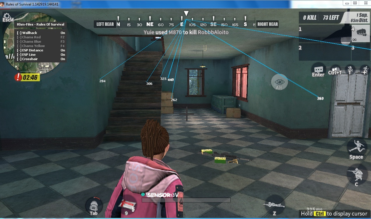 Cheat Rules Of Survival PC Update 19 March 2018 Simple Feature Wallhack, Chams, ESP, Crosshair