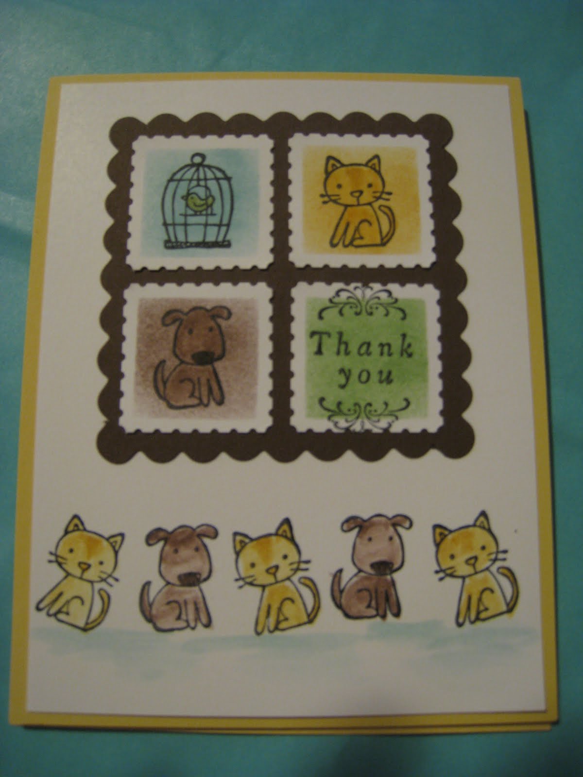 Maria's Paper Gift Exchange: New postage stamp technique