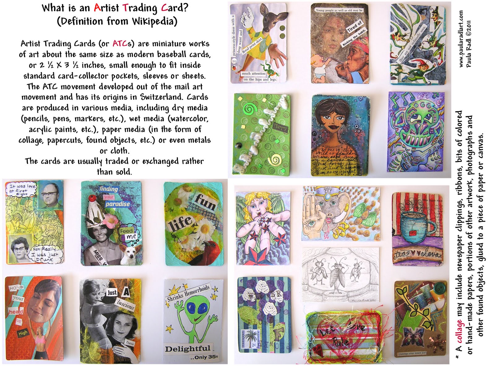 DigThisArt by Paula Radl: TEACHING HOW TO MAKE AN ARTIST TRADING CARD (ATC)