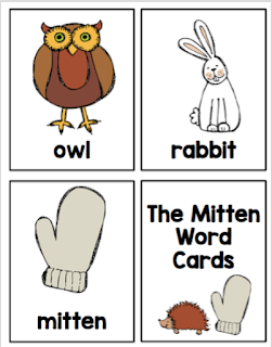 Free The Mitten Write the Room ~ Preschool Printables