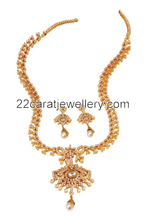 Long Chain with Diamonds 1 - Jewellery Designs