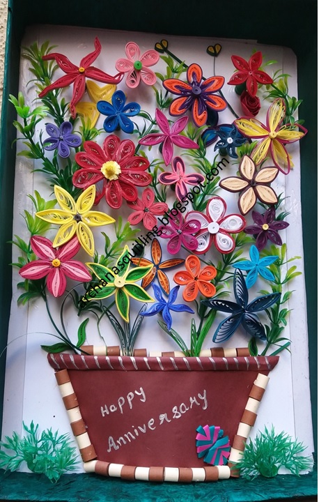 Welcome to the world of Archana's Quilling Art: Quilling Flower Bouquet