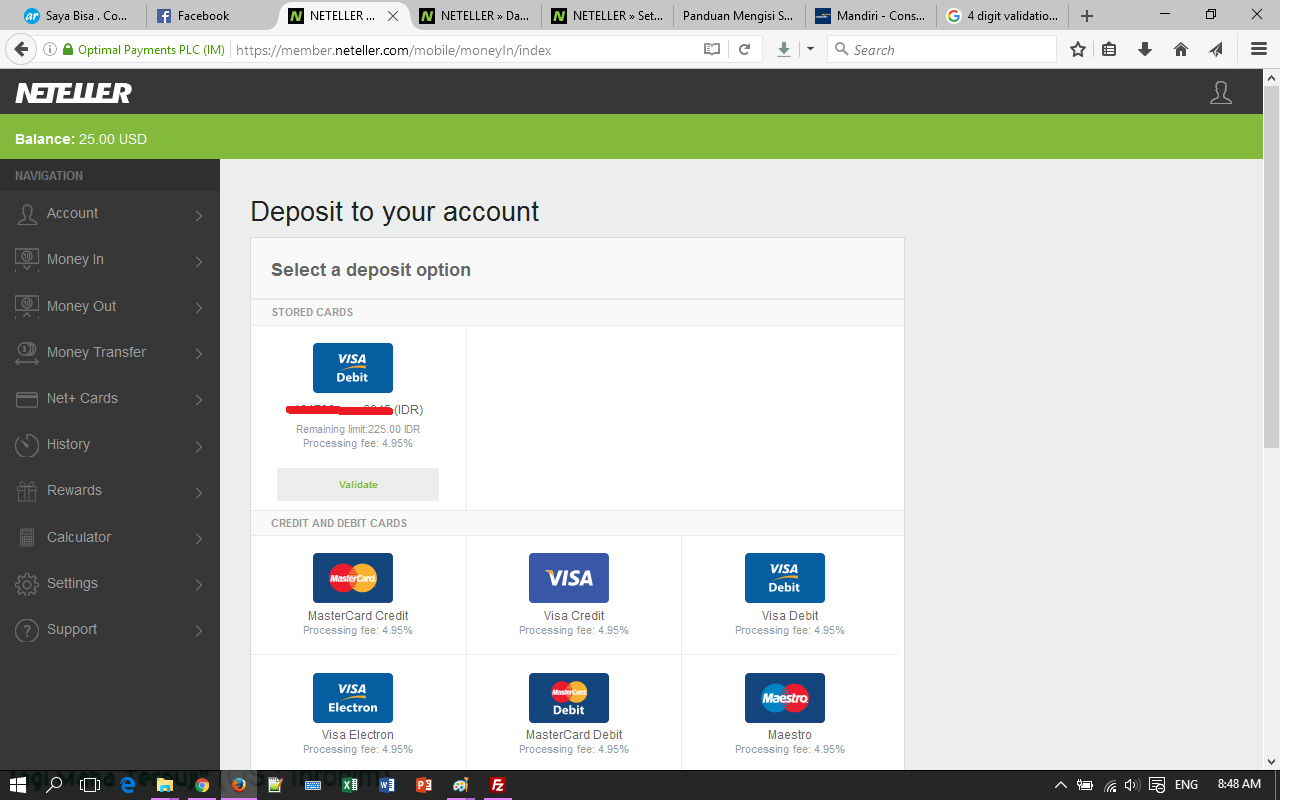 Cara Deposit Neteller dengan Bank Mandiri By VISA ~ Technology ...