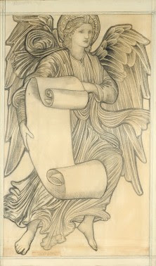 Pre Raphaelite Art: Edward Burne-Jones - Angel 1880