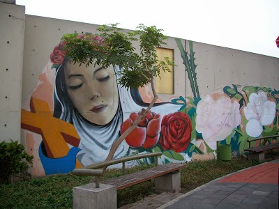 SOLO FOTOS Y DIBUJOS: FOTO 7: MURAL DE SANTA ROSA DE LIMA