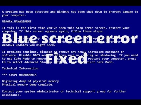 Fix Blue Screen of Death Error in Windows 7 - Nintech2u