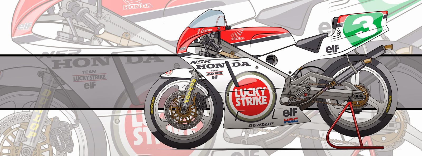 Racing Cafè: Motorcycle Art - Honda NSR 250 GP 1990 by Evan DeCiren