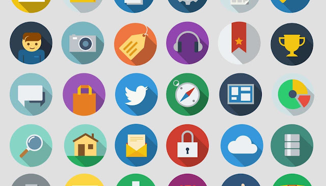 Iconos modernos de aspecto sombreado ~ WorldjamBlog