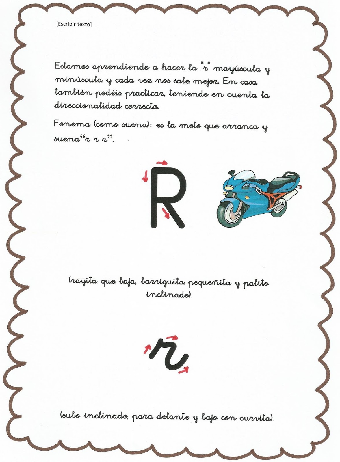 Ed. Infantil SMC: Deberes fin de semana --> letra "R" y "RR" (sonido ...