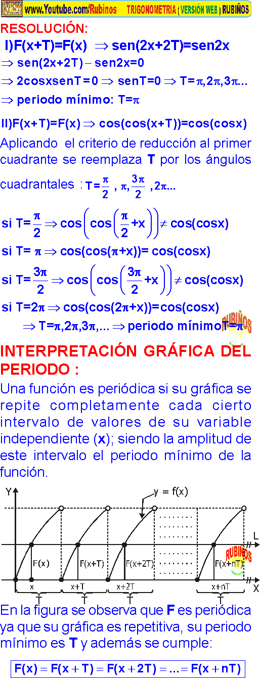 Periodos De Las Funciones TrigonomÉtricas Ejercicios Resueltos