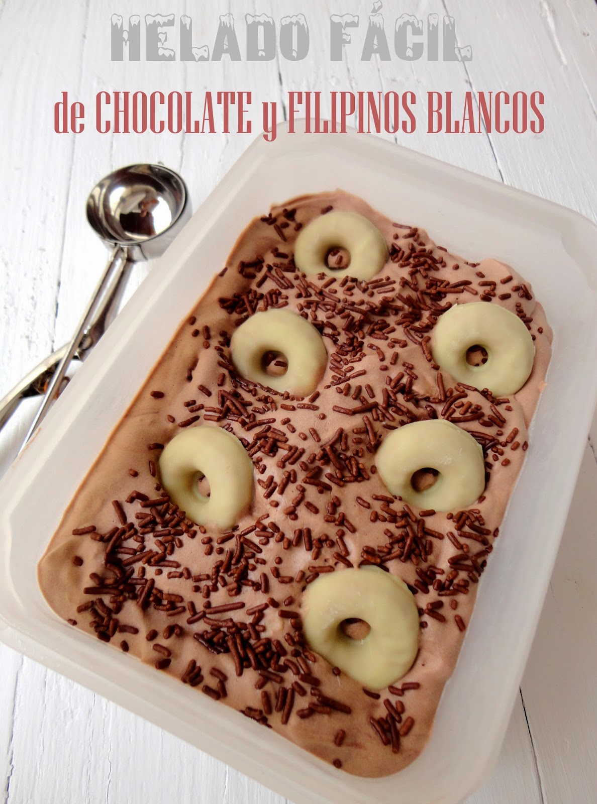 cocinaros: Helado Fácil de Chocolate y Filipinos Blancos