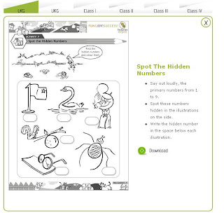 Free Math worksheets Kindergarten - 2 | Spot the Hidden numbers and ...