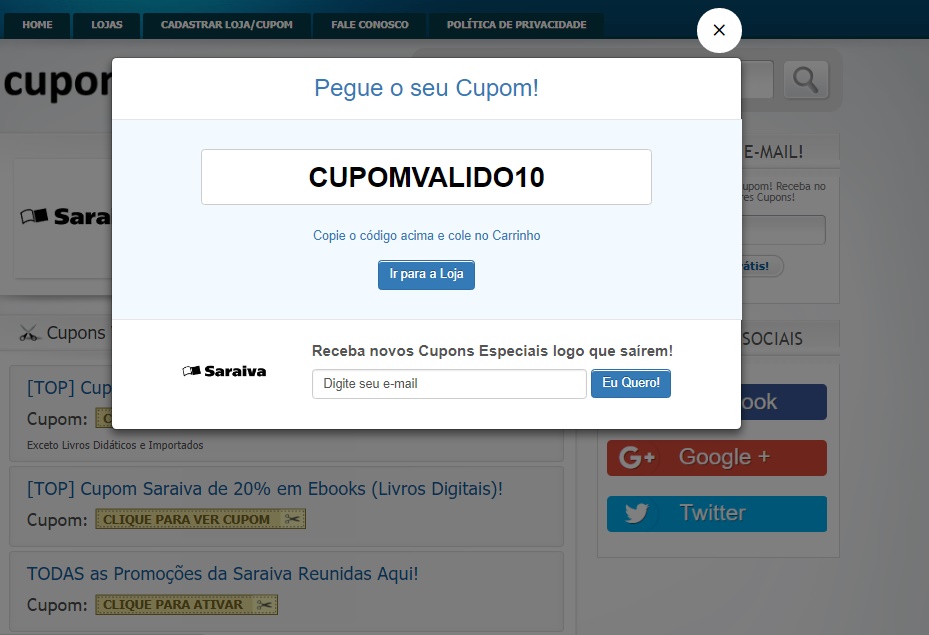 Os Papos Femininos: Economizar é bom ! Cupom Válido