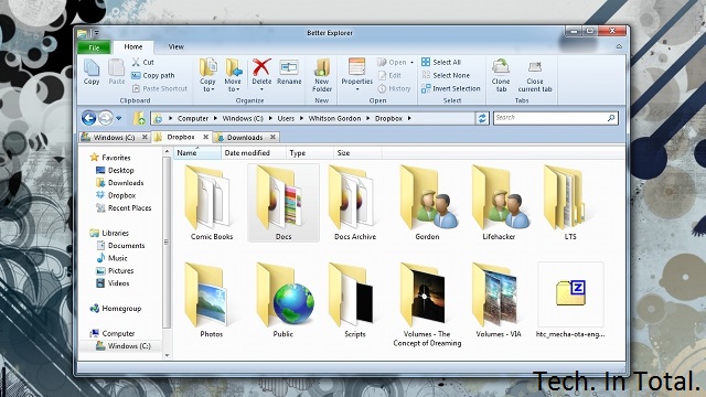 Tech. In Total.: Better Explorer Brings Ribbon Style Explorer to Windows 7