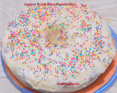 Eggless Bundt Anise Pound Cake #BundtBakers - Sneha's Recipe