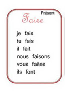 Notre Premier Blog En Français: Verbos Joure,Faire y Aller