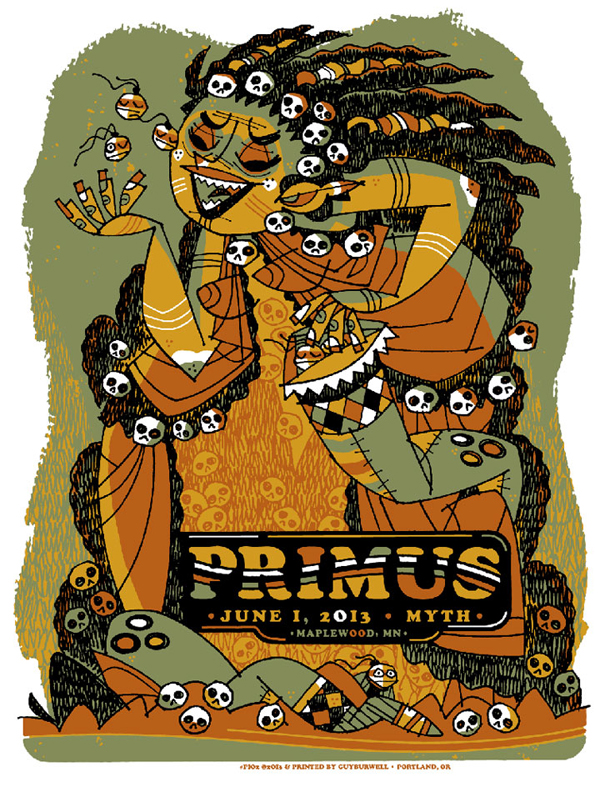 INSIDE THE ROCK POSTER FRAME BLOG: Tonight's Primus Poster from ...