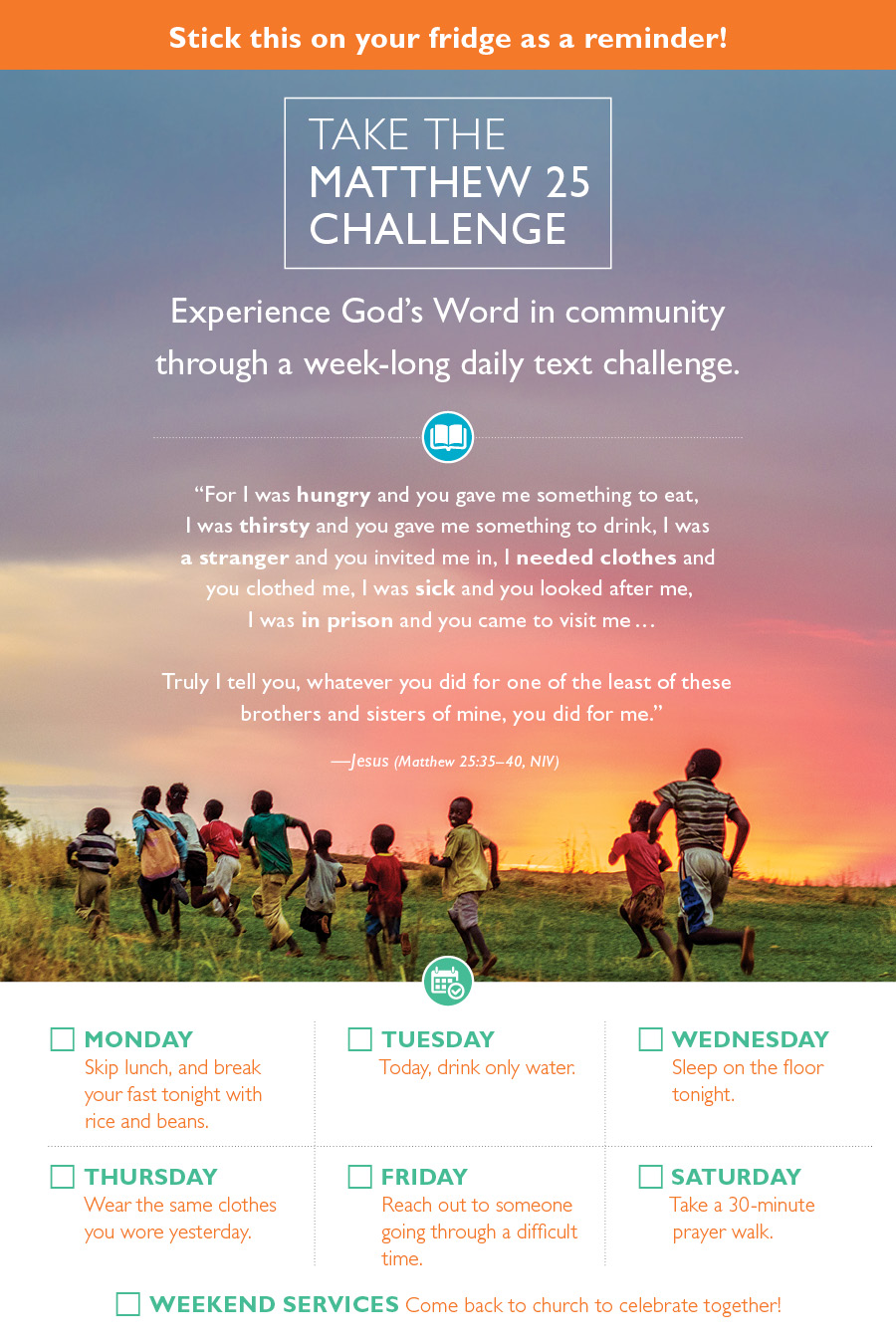 Rock Your World With This Matthew 25 Challenge!