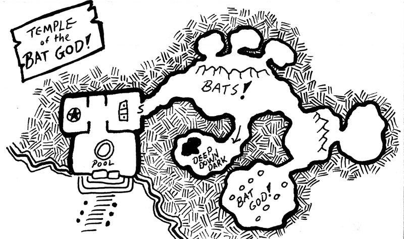 Bernie the Flumph: [Mini-Map Monday] Temple of the Bat God!
