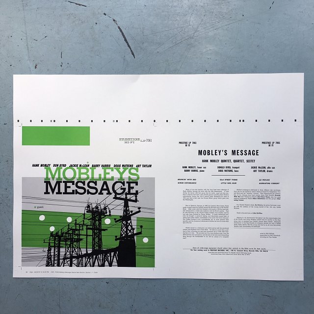 ERC023 Hank Mobley – Mobley’s Message vinyl NEW – Ultimate High-Fidelity