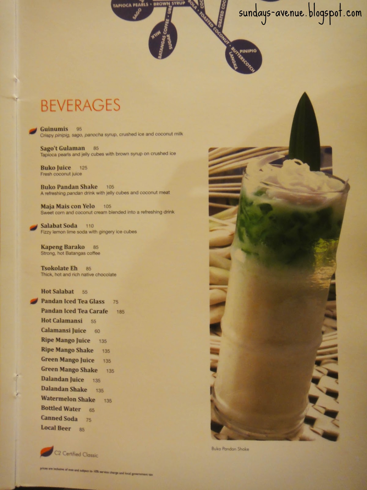 Sunday's Avenue: C2 Classic Cuisine