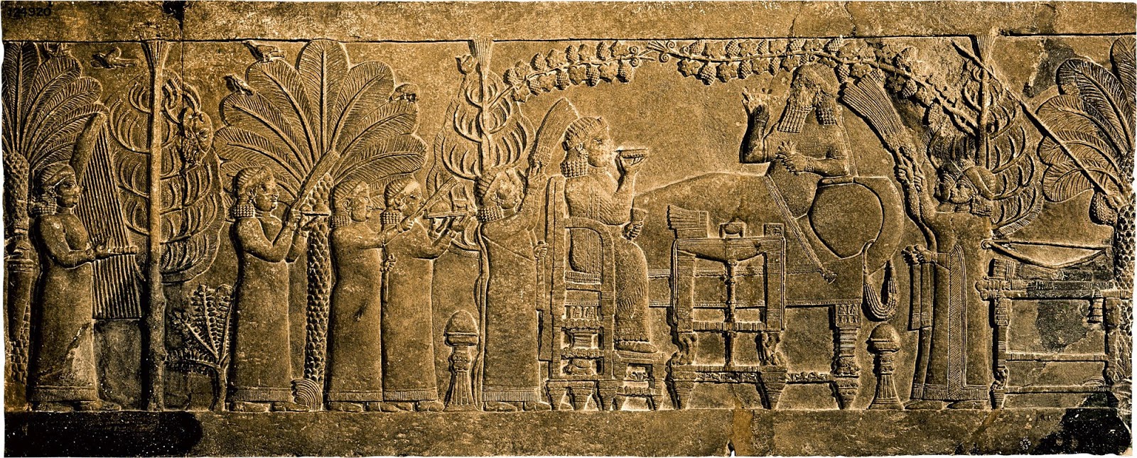 ENCICLOPEDIA BASICA : El banquete bajo la parra Este famoso relieve ...