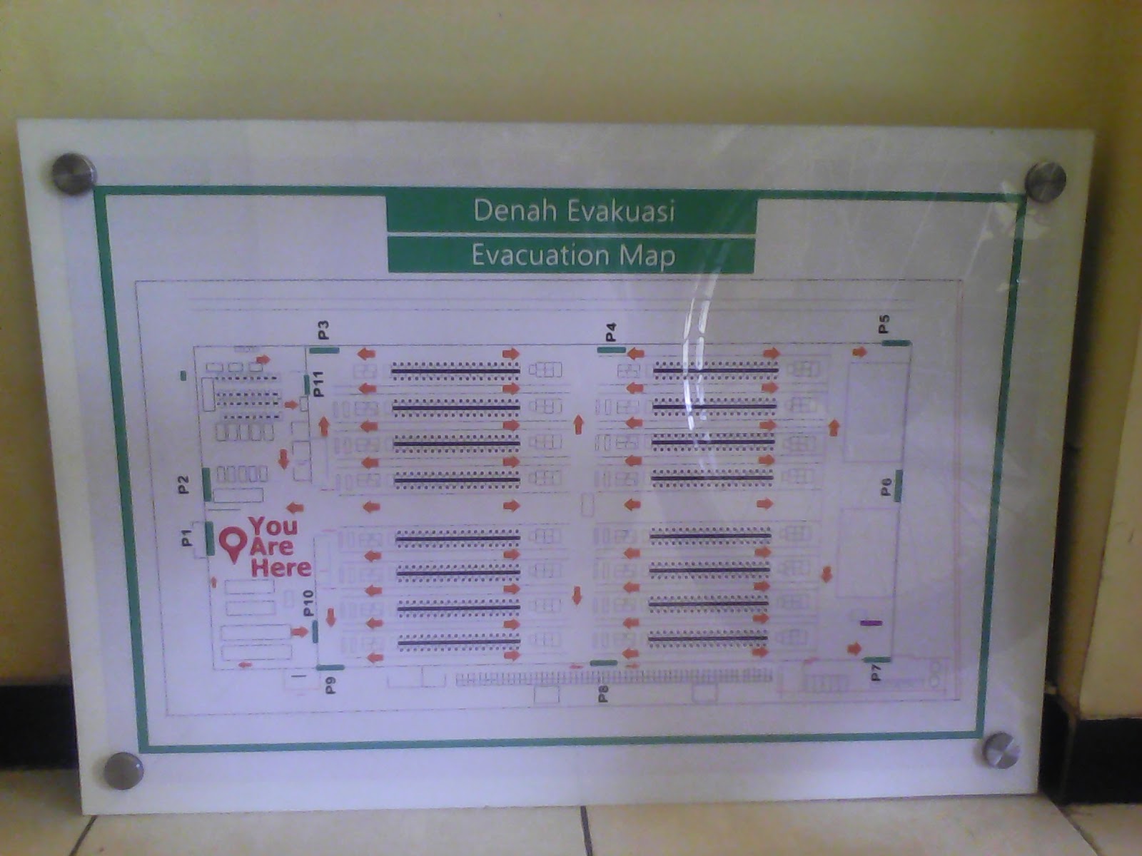 Signage dan Denah Evakuasi/Evacuation Map