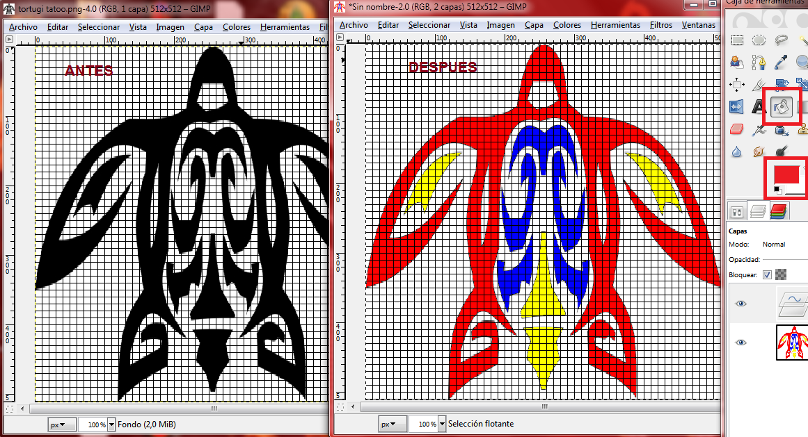 Pekesims: Tutorial Gimp Creación de tatuajes