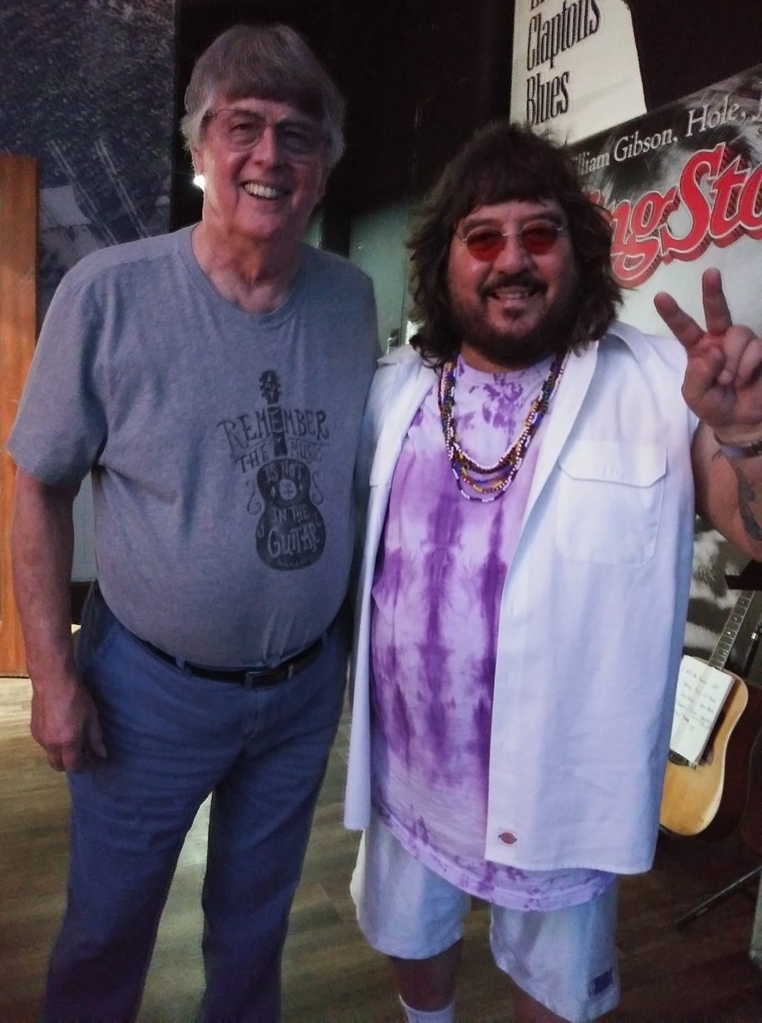 Drummer Abe Perez Backstage with Jim Yester of the Association When ...