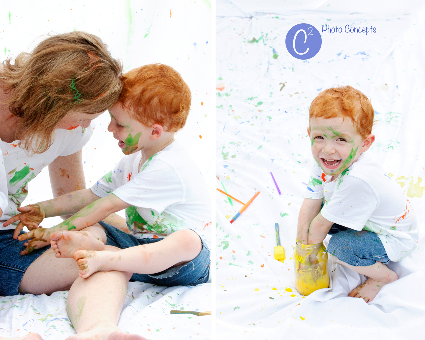 C2 Photo Concepts: Portrait Session: Paint Fight Summer Fun!