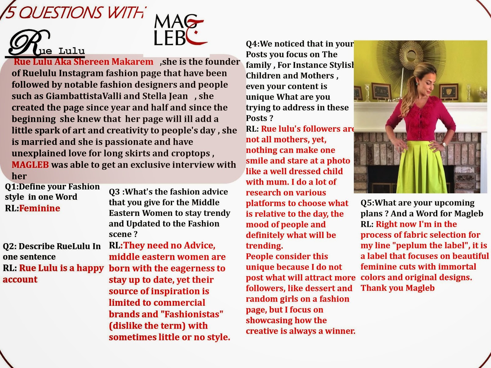 MAGLEB : Five Questions with Rue Lulu