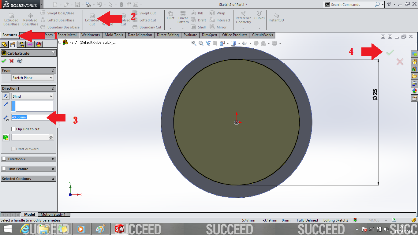 tutoriaal SolidWorks 2014 : Tutorial SolidWorks 2014 membuat bentuk ...