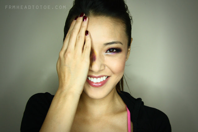Boxer Girl Bruised Eye Halloween Tutorial - From Head To Toe