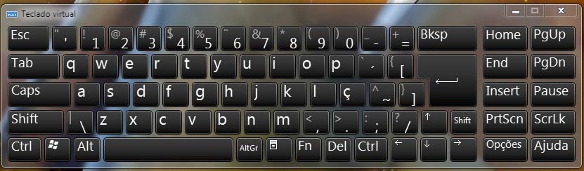 Dicas-Rapidas: Como abrir o Teclado virtual no Windows XP/ Vista/ 7